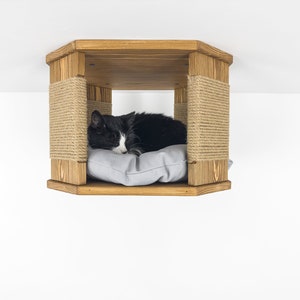 Cat Ceiling Furniture, Wooden Cat Bed, Cat Ceiling Bed, Wood Cat ...