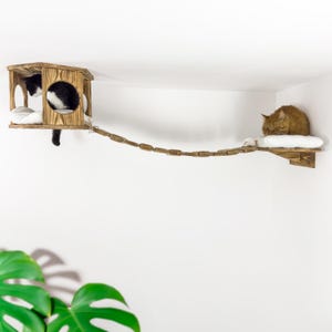 Ceiling Cat Furniture Wall Furniture for Cats, Cat Bridge for Play and ...