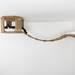 Wall Furniture for Cats, Cat Bridge for Play and Rest, Cat Ceiling ...