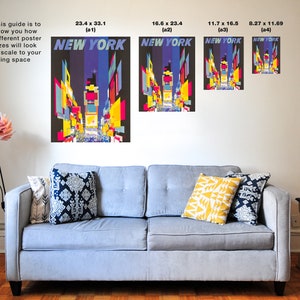 New York Retro Poster, New York 80's Poster, Wall Print, Wall Poster ...