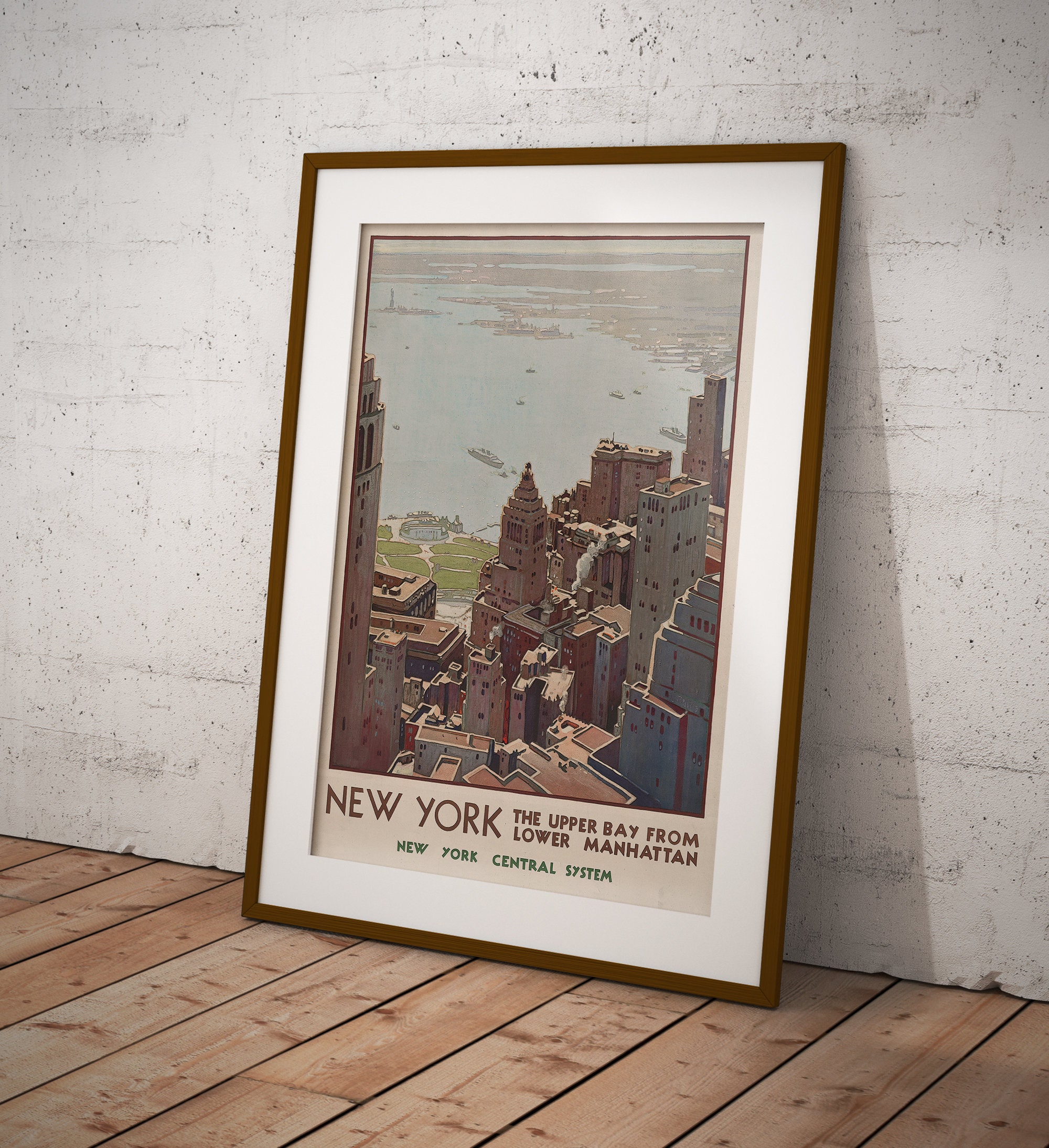 Vintage Manhattan Poster, New York Poster, Wall Print, Wall Poster ...