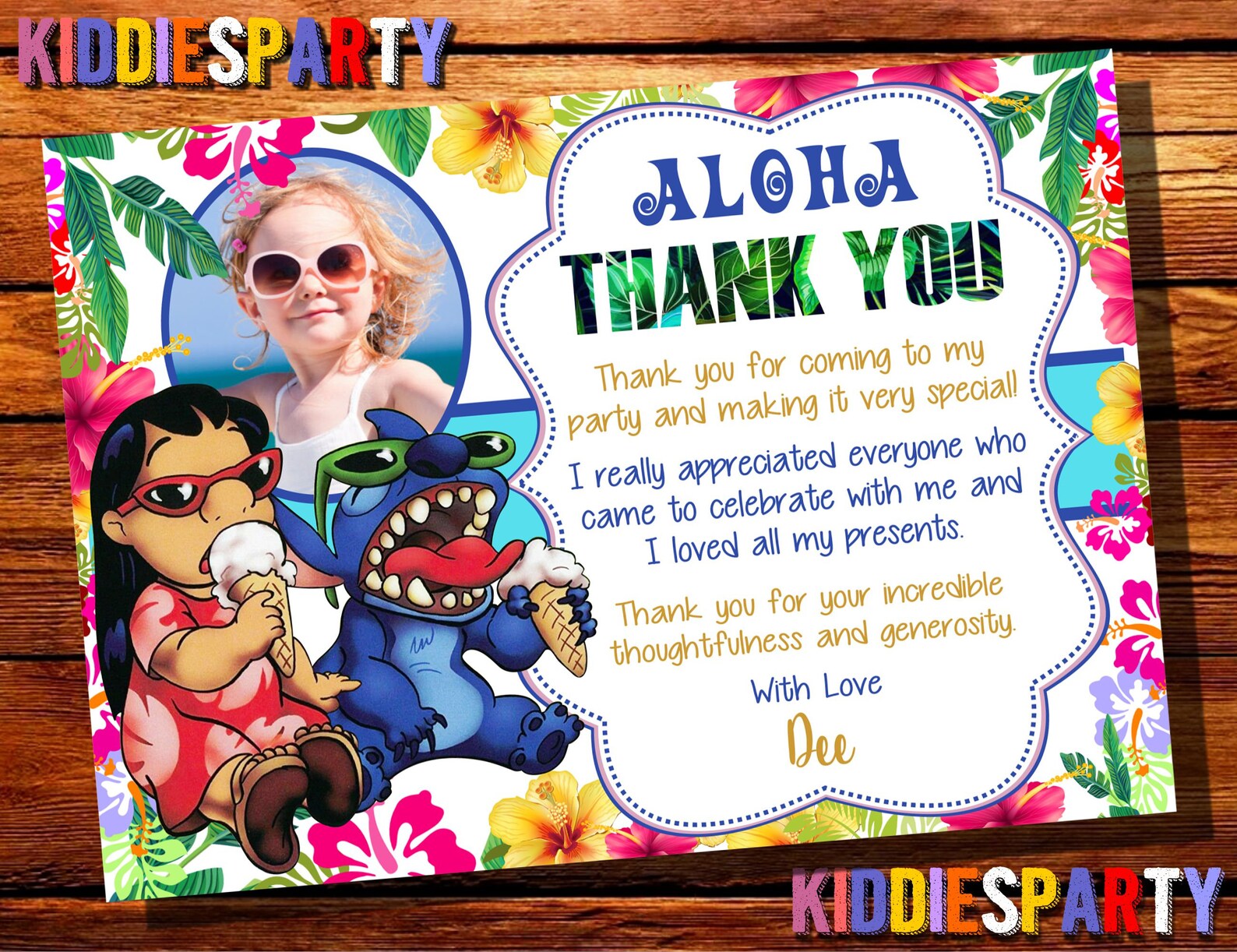 Lilo et Stitch Merci Carte, Lilo et Stitch Anniversaire, Lilo et Stitch ...