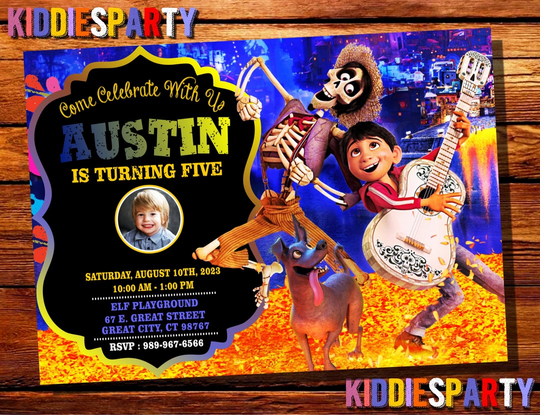 Coco Invitation With Photo, Coco Birthday Invitation,coco Invites, Coco ...