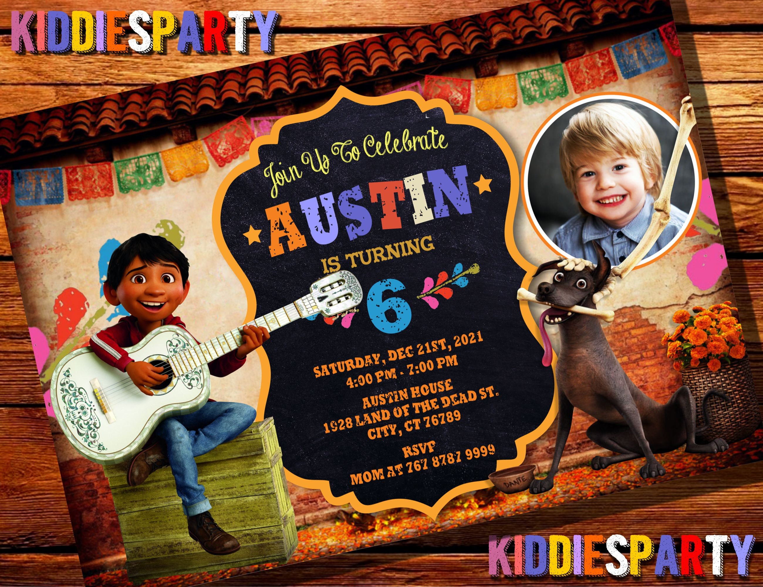 Coco Invitation With Photo, Coco Invitation, Coco Birthday, Coco ...