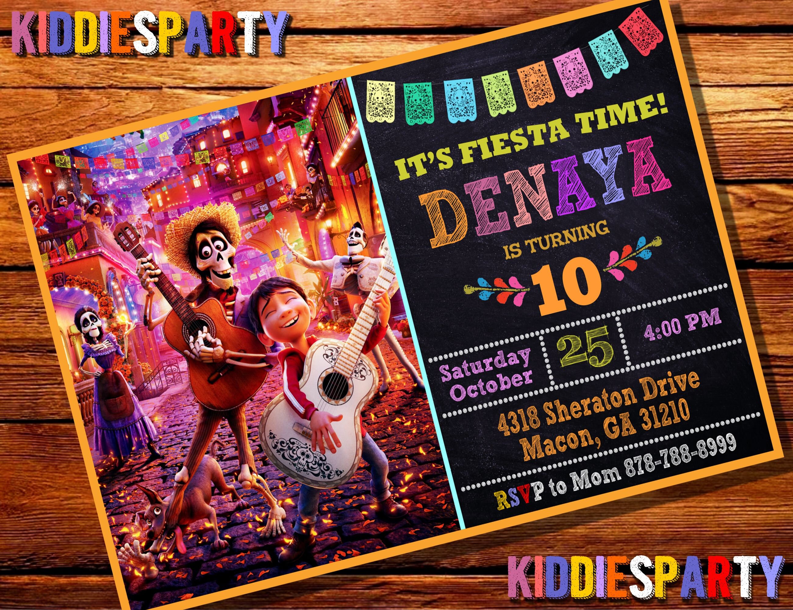 Invitación coco con foto, invitación coco, cumpleaños coco, coco ...