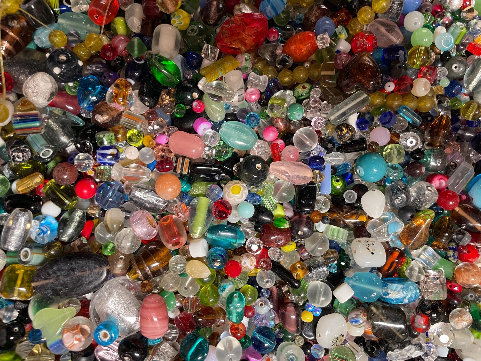 Over 20 LBS!~ Huge Lot Broken Glass Beads ** 4 Mosaic Repurposing ...