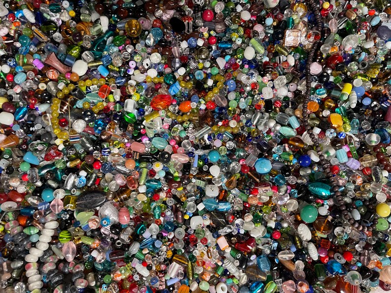 Over 20 LBS!~ Huge Lot Broken Glass Beads ** 4 Mosaic Repurposing ...