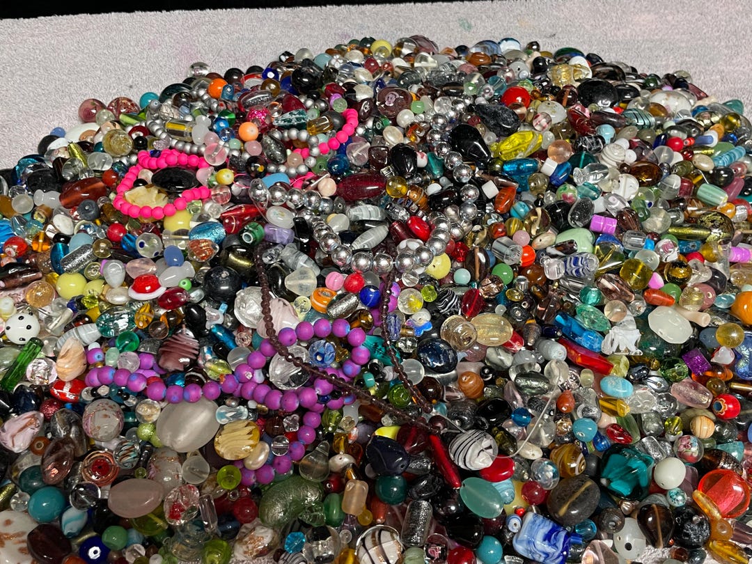 Over 20 LBS Huge Lot Broken Glass Beads 4 Mosaic Repurposing Crushed ...