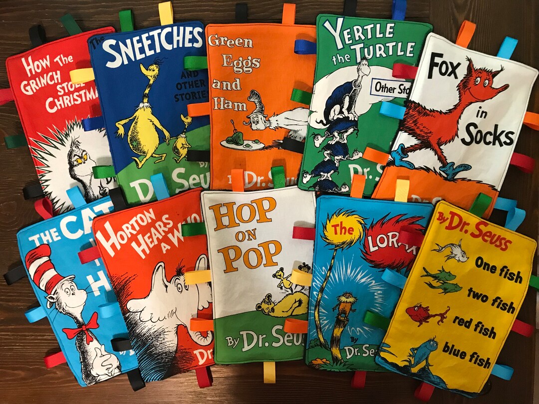 Dr. Seuss Titles~ Handmade Baby & Toddler Storytime Sensory Crinkle ...