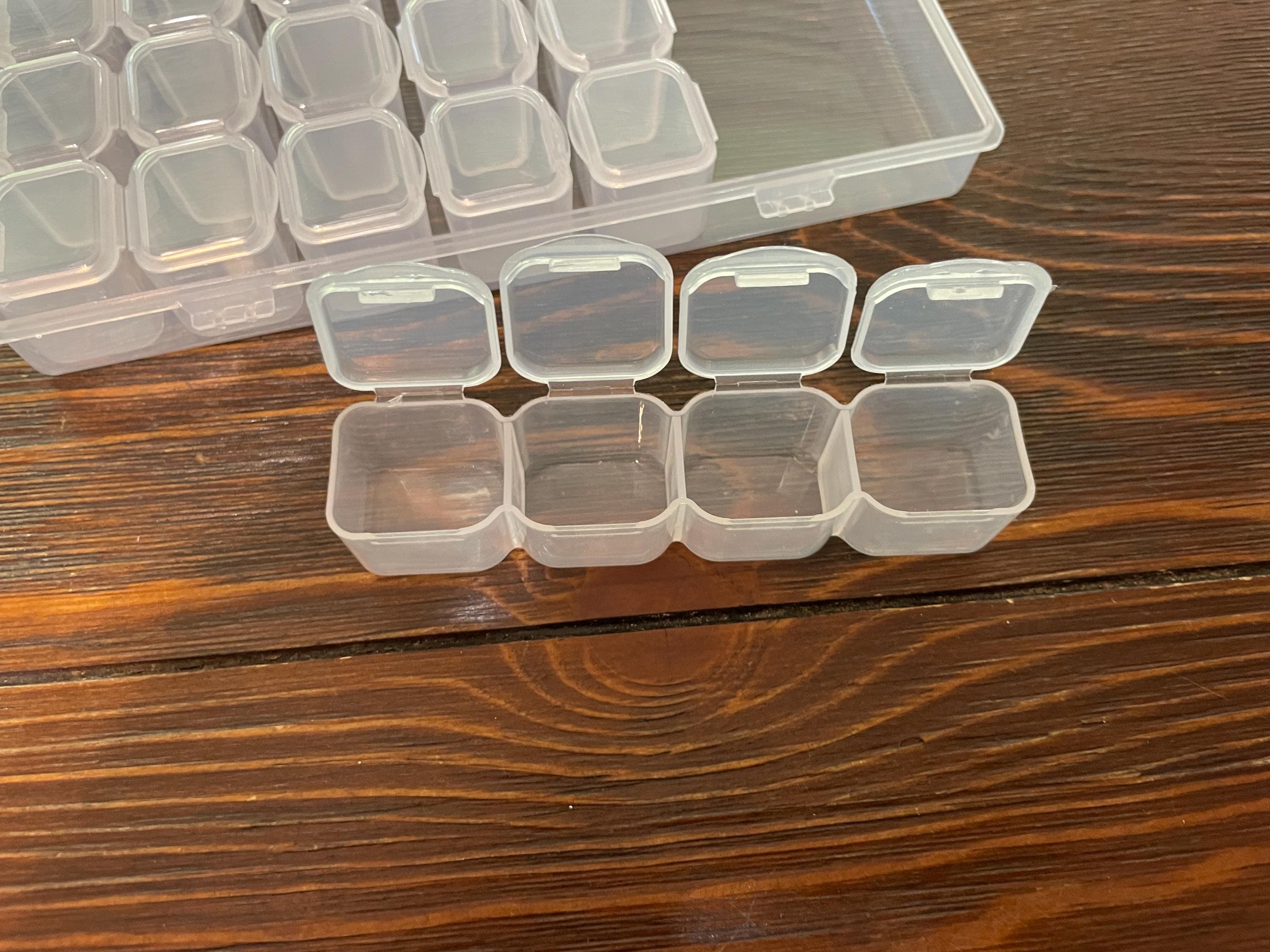 Storage Box With 28 Grid Boxes, Removable, Plastic Transparent ...