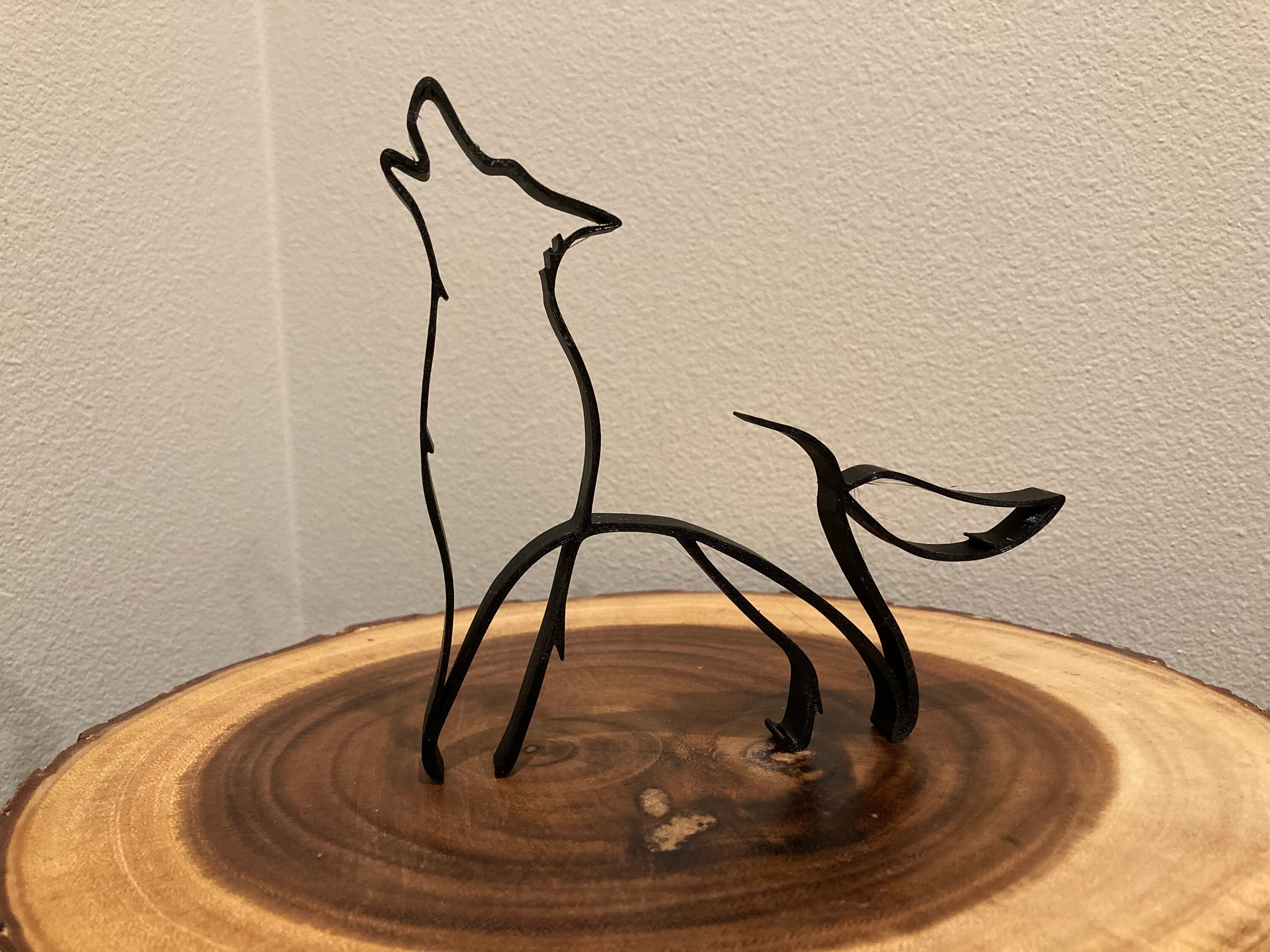 Howling Wolf Minimalist Line Sculpture - Etsy