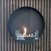 Round Bio Ethanol Wall Fireplace Black With Glass tori - Etsy