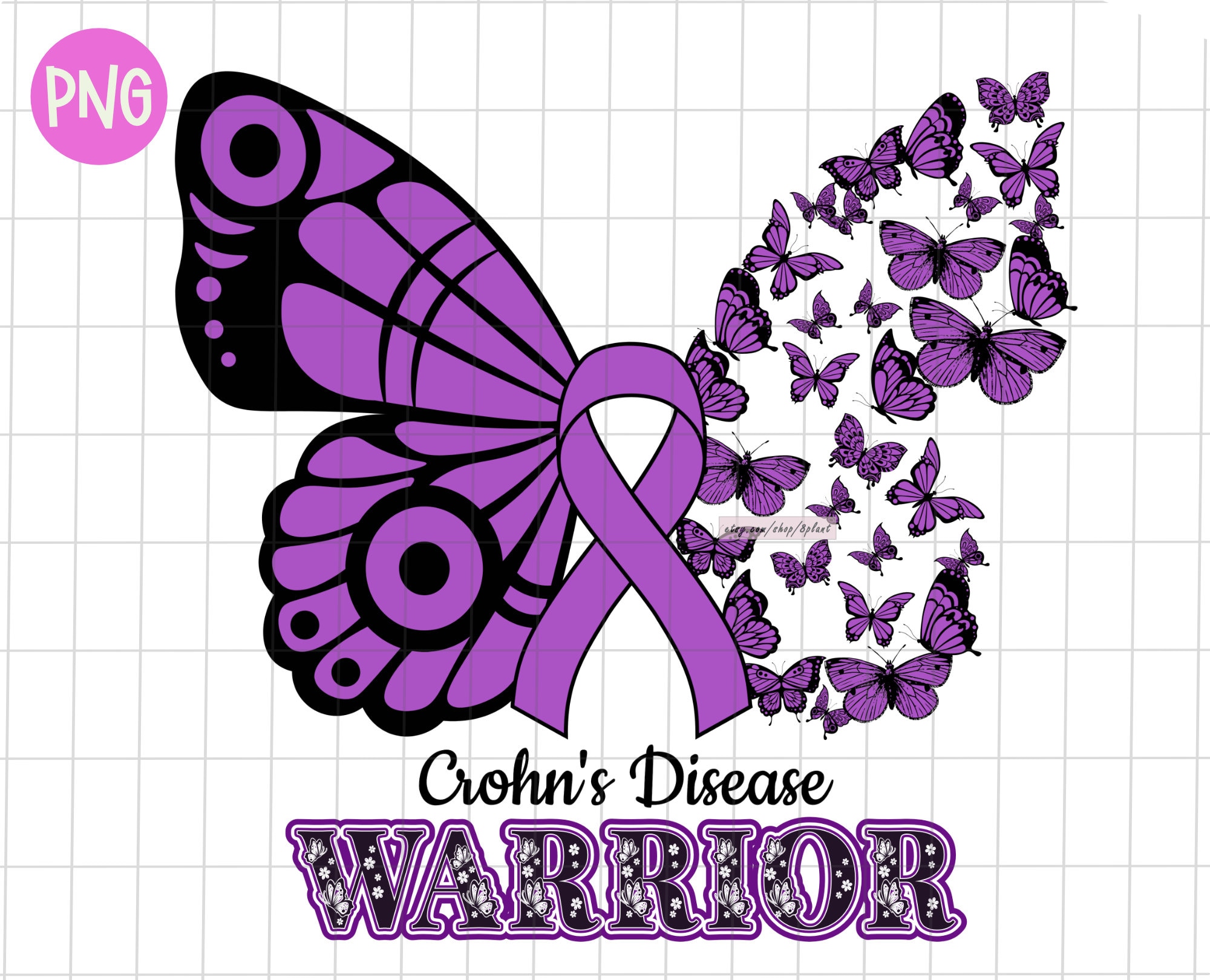 Crohn's Disease Warrior Png, Crohn's Disease Butterfly Png, Crohn's ...