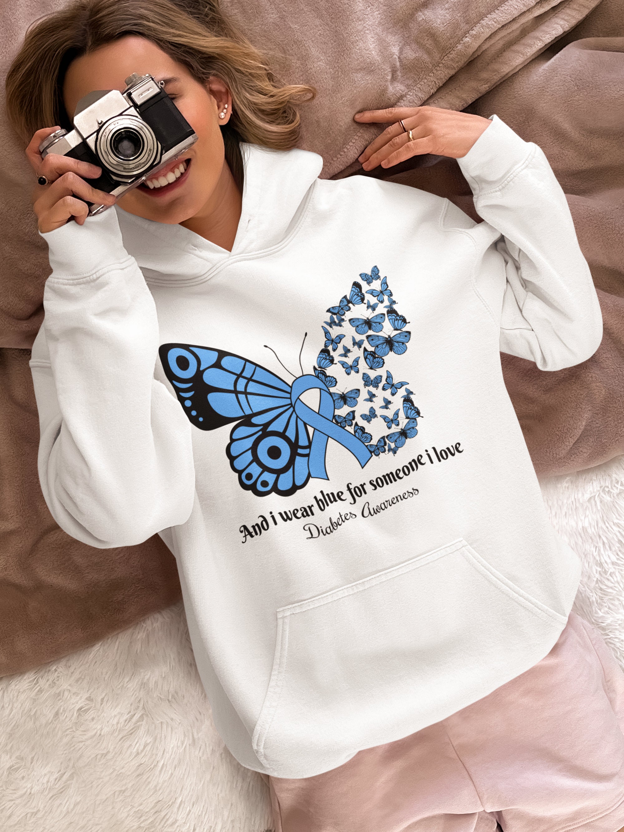 Diabetes Awareness Butterfly Png, I Wear Blue for Someone I Love ...