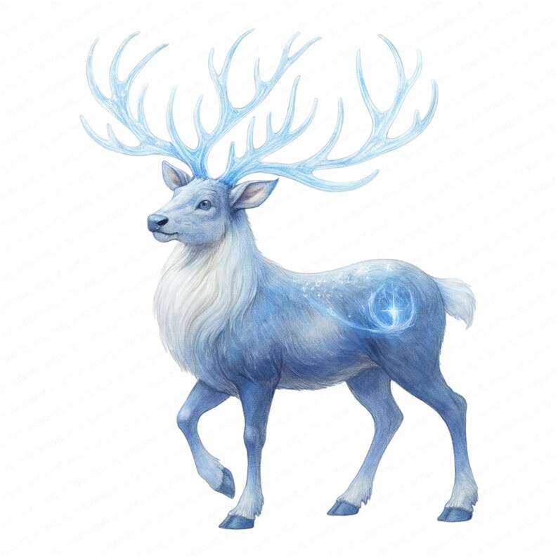 10 PNG/JPG Celestial Deer, Galaxy Reindeer, Winter Animal Png, Magical ...