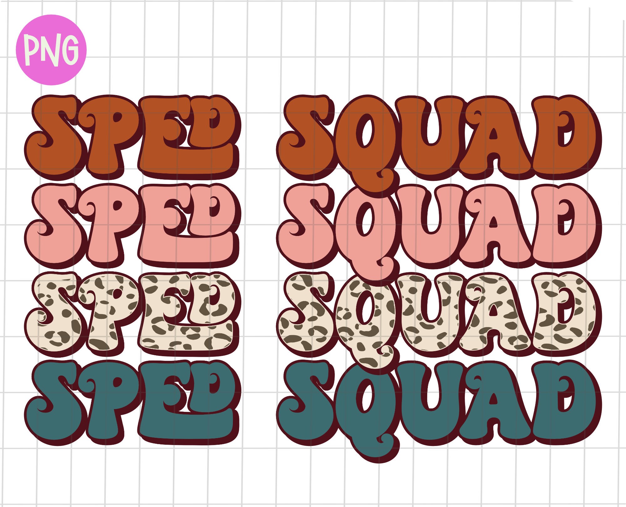 Sped Squad Sublimation Png, Sped Team Png, Sped Squad T-shirt Png, Wavy ...