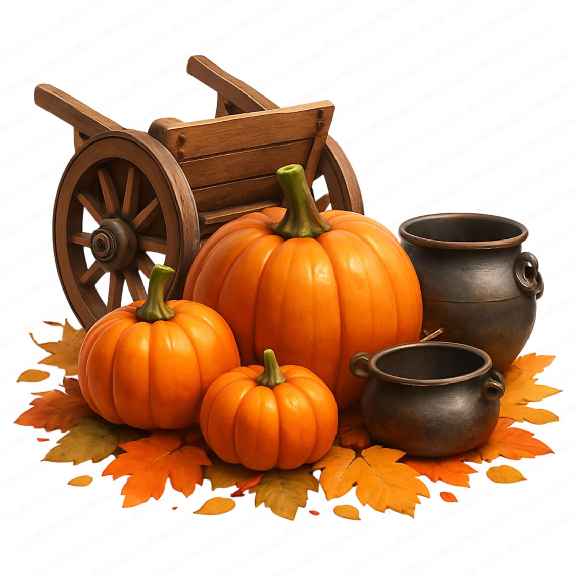 10 PNG Pumpkin Autumn Clipart PNG, Fall Harvest Pumpkins & Grapes ...