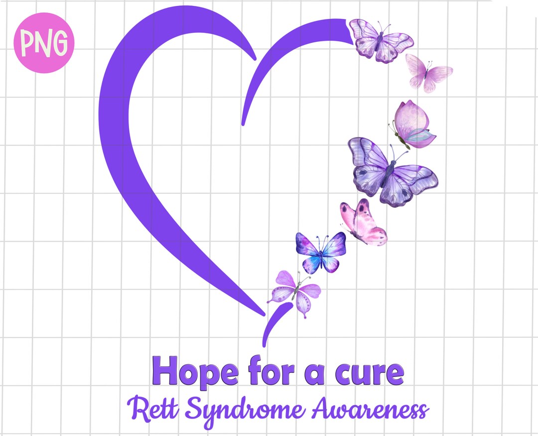 Rett Syndrome Awareness Hope for a Cure Png, Rett Syndrome Heart, Rett ...