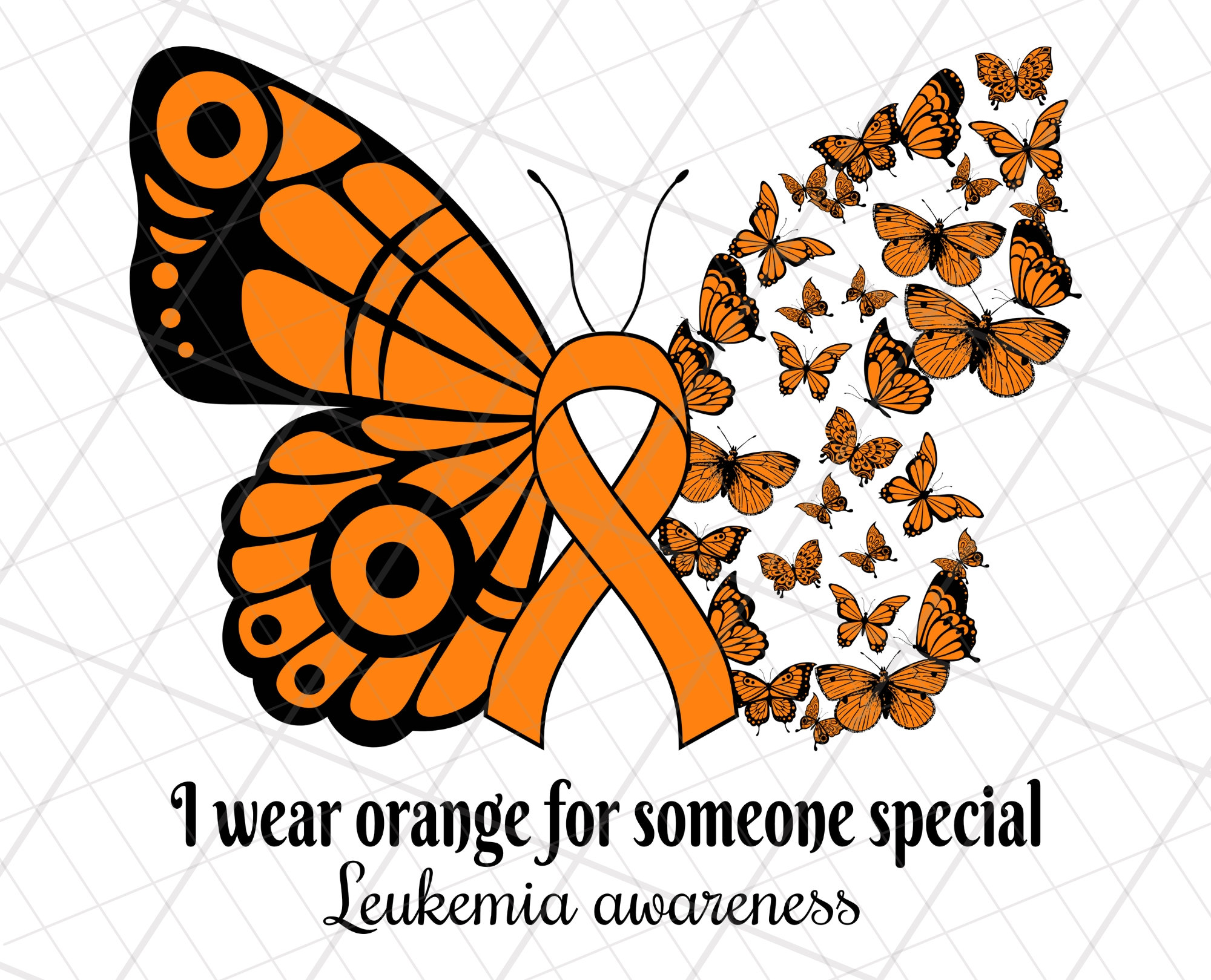 Leukemia Awareness Butterfly Png, Leukemia Awareness I Wear Orange for ...
