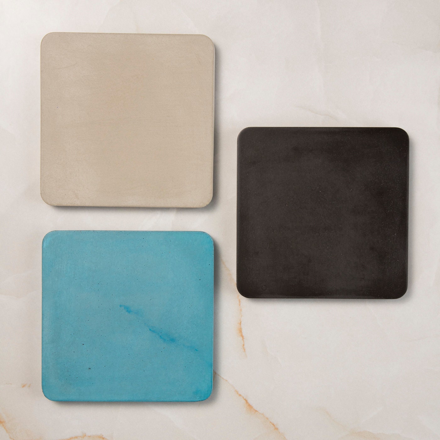 Square Concrete Coasters Perfects as Kitchen Tray Decor or as - Etsy