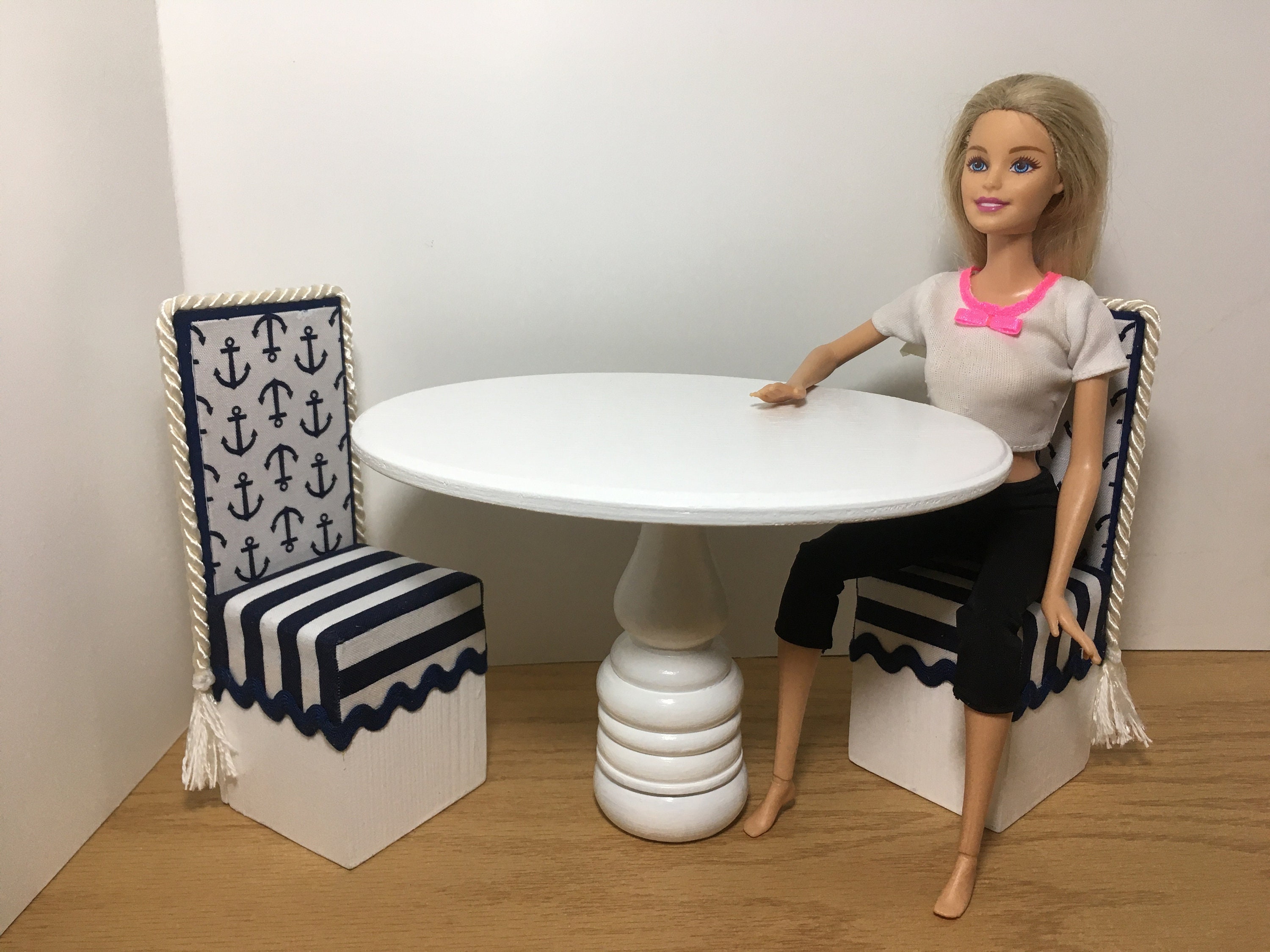 1/6 Scale Table & Chairs for Barbie, Blythe, Rainbow High, Disney ...