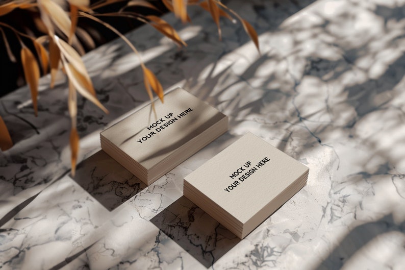 Business Card Mockup Styled Mock up Place Card Mockup Stock Photo ...