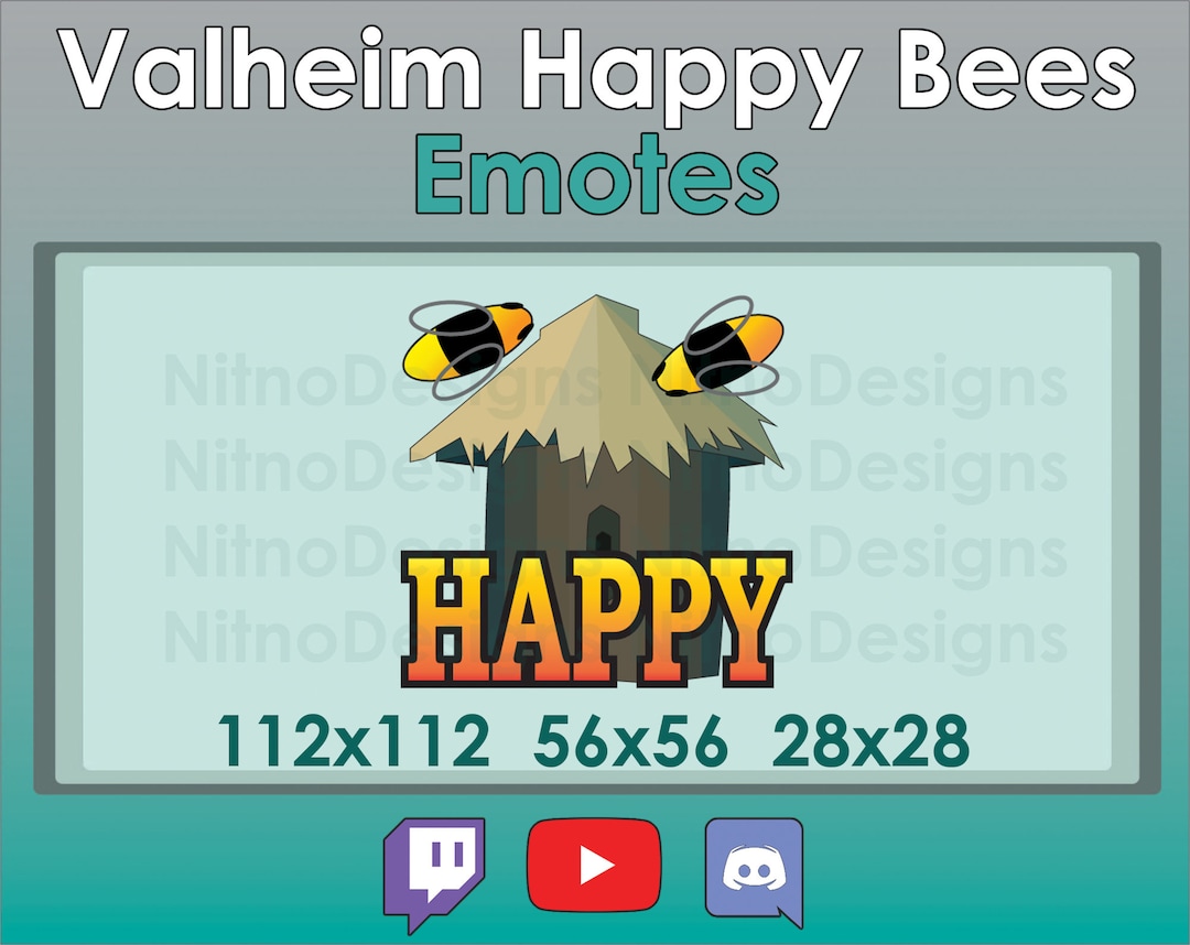 Valheim the Bees Are Happy - Emote - for Twitch Discord and Youtube ...