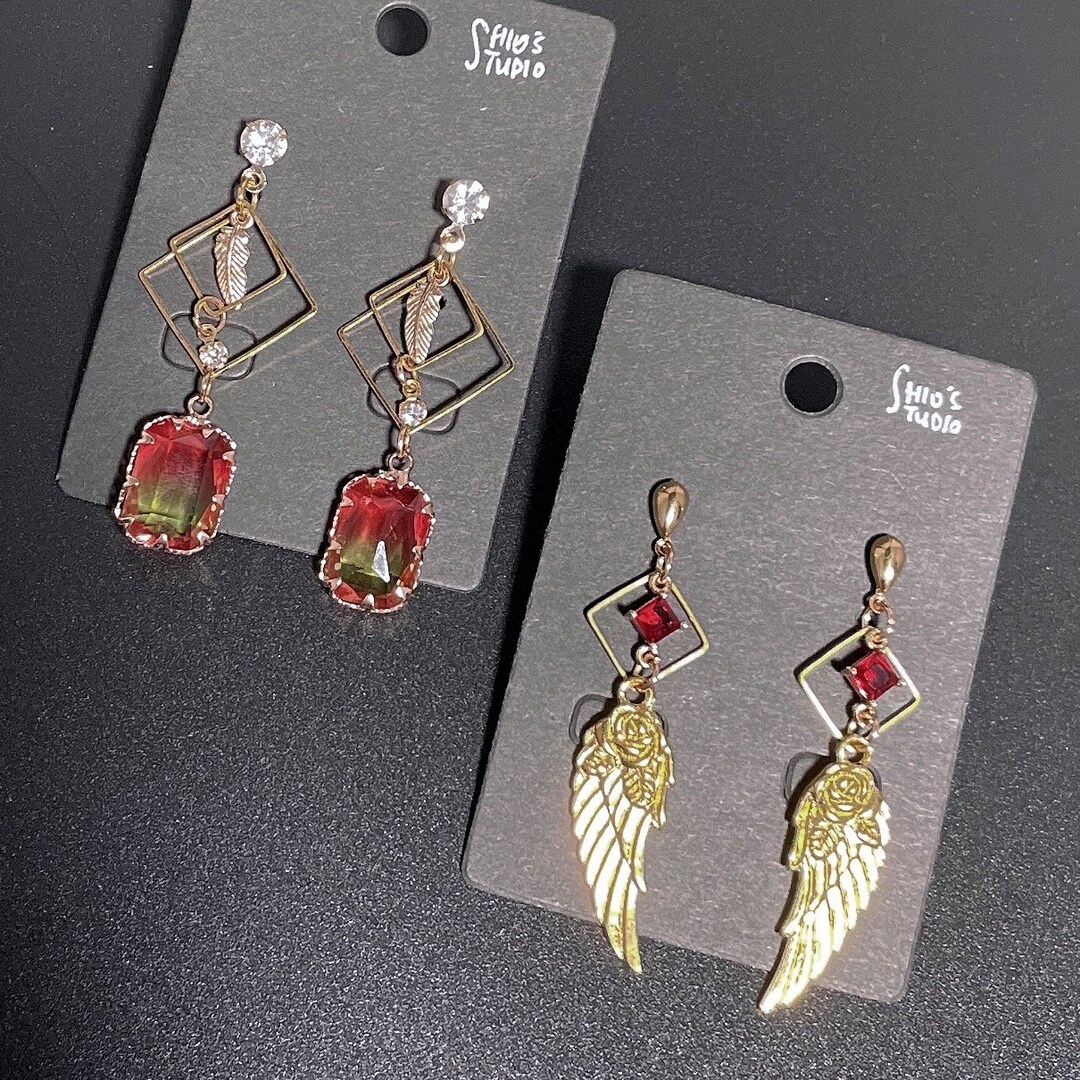 Hawks Feather Wings My Hero Academia Inspired Squared Bird Earrings ...
