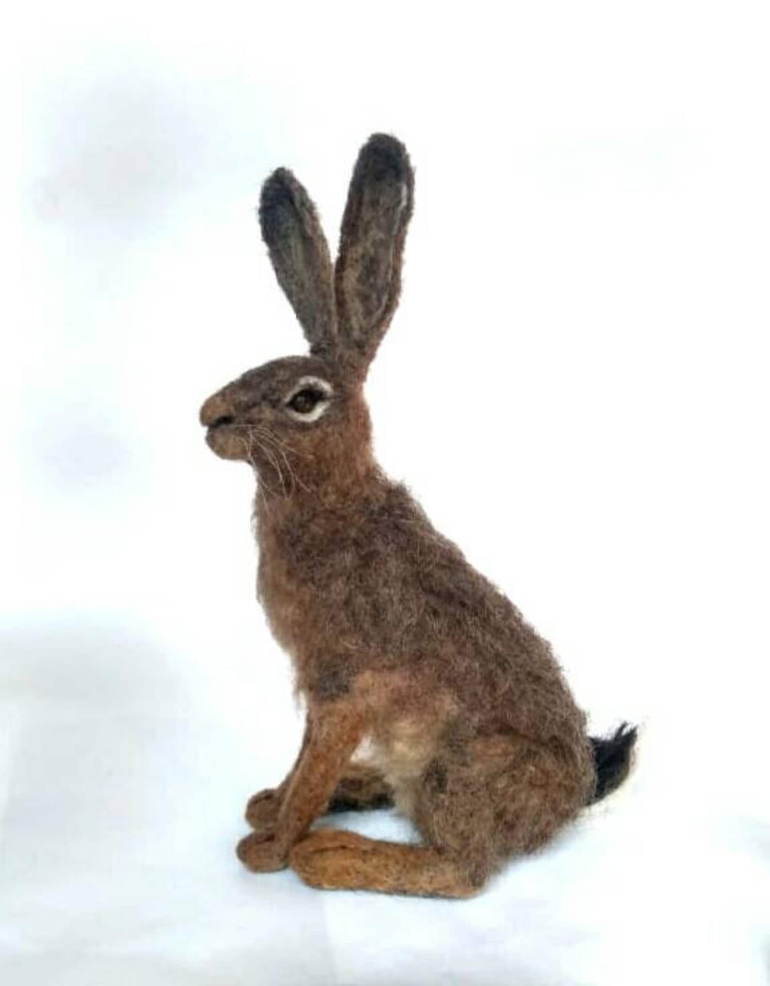 Needle Felted Hare Needle Felted Animals Needle Felted - Etsy