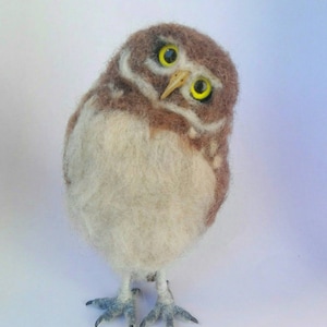 Needle Felted Baby Burrowing Owl, Needle Felted Owl, Needle Felted ...