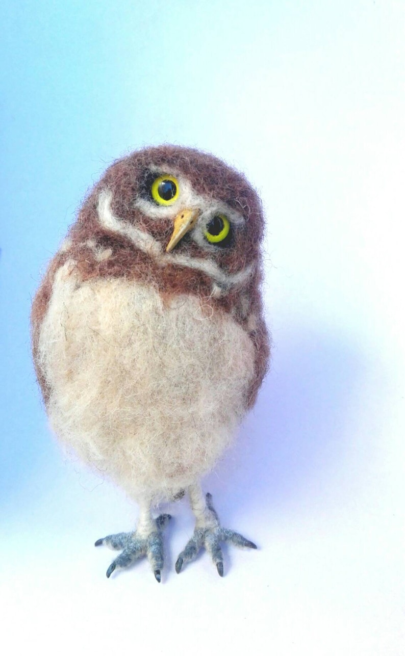 Needle Felted Baby Burrowing Owl Needle Felted Owl Needle - Etsy