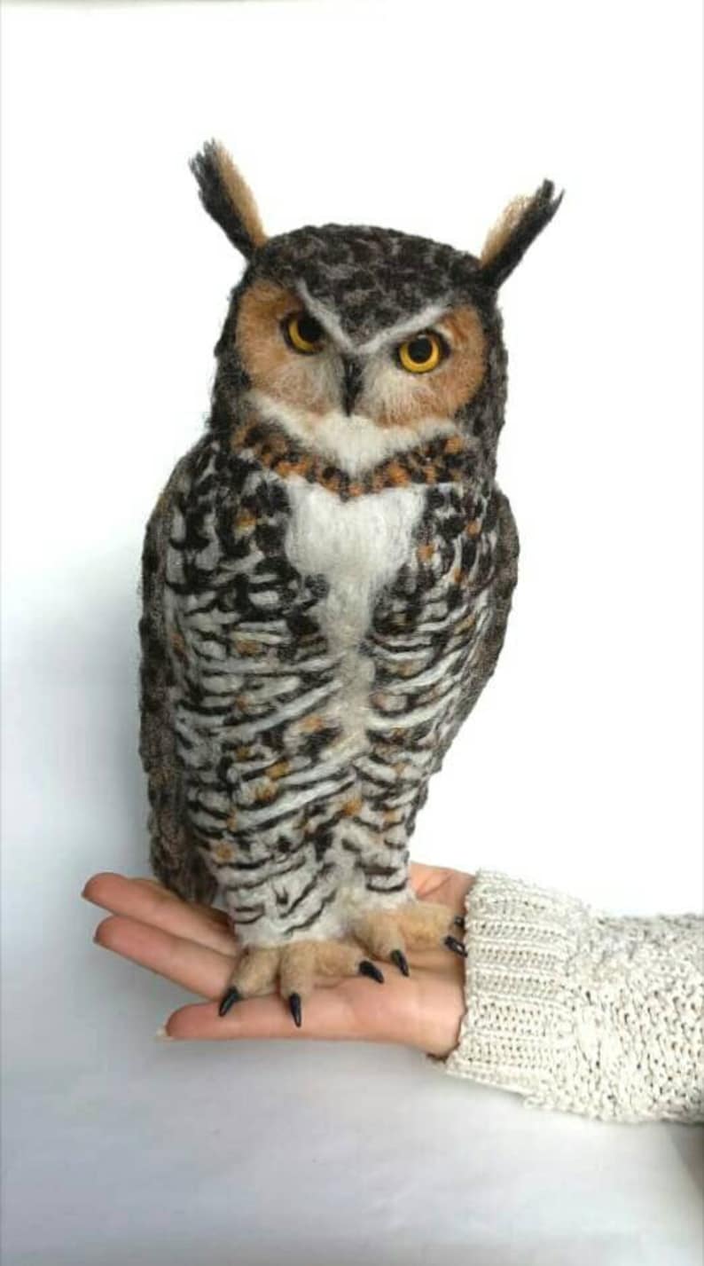 Needle Felted Owl, Needle Felted, Owl Decor, Owl Ornaments, Owl ...