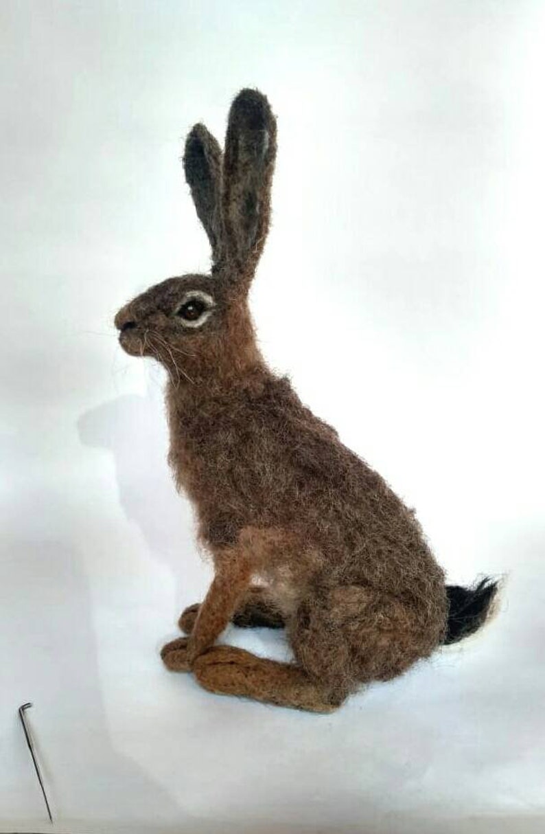 Needle Felted Hare Needle Felted Animals Needle Felted | Etsy
