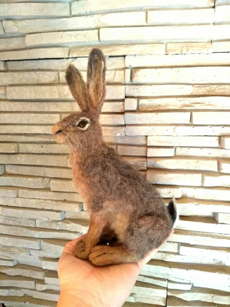 Needle Felted Hare, Needle Felted Animals, Needle Felted, Hare, Rabbits ...