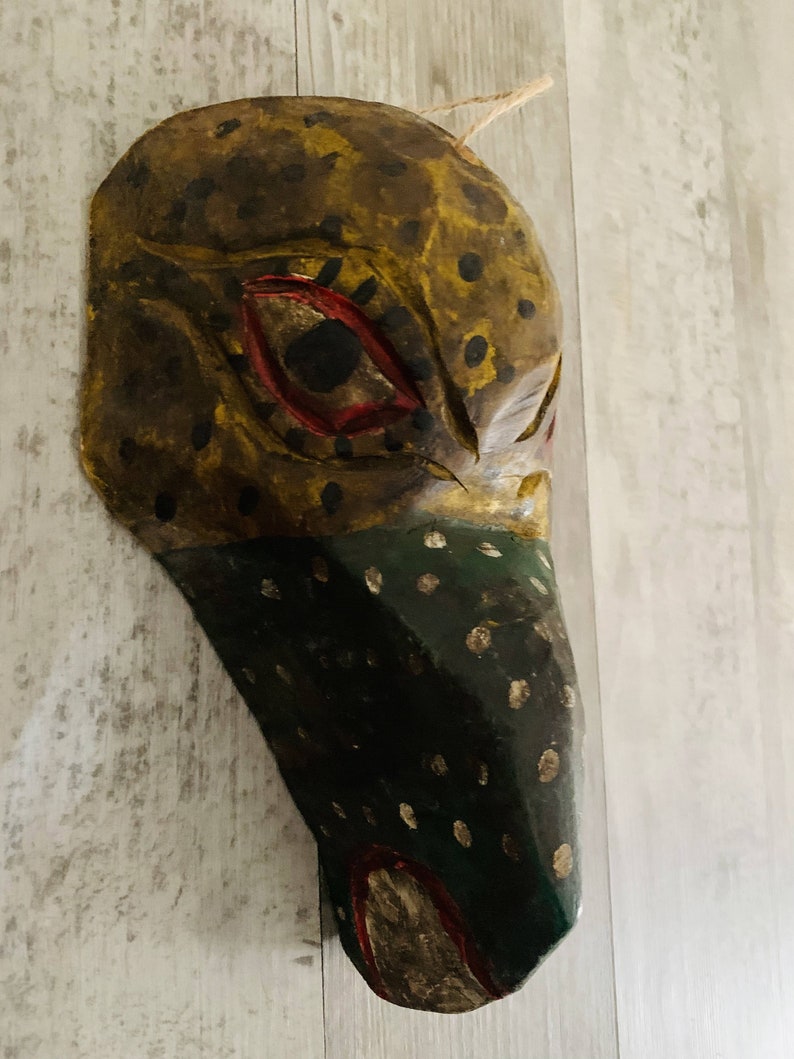 Spotted Buzzard Wooden Mask / Guatemalan / Vintage / Mayan Art - Etsy