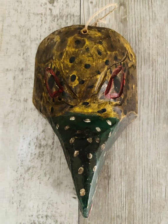 Spotted Buzzard Wooden Mask / Guatemalan / Vintage / Mayan Art - Etsy