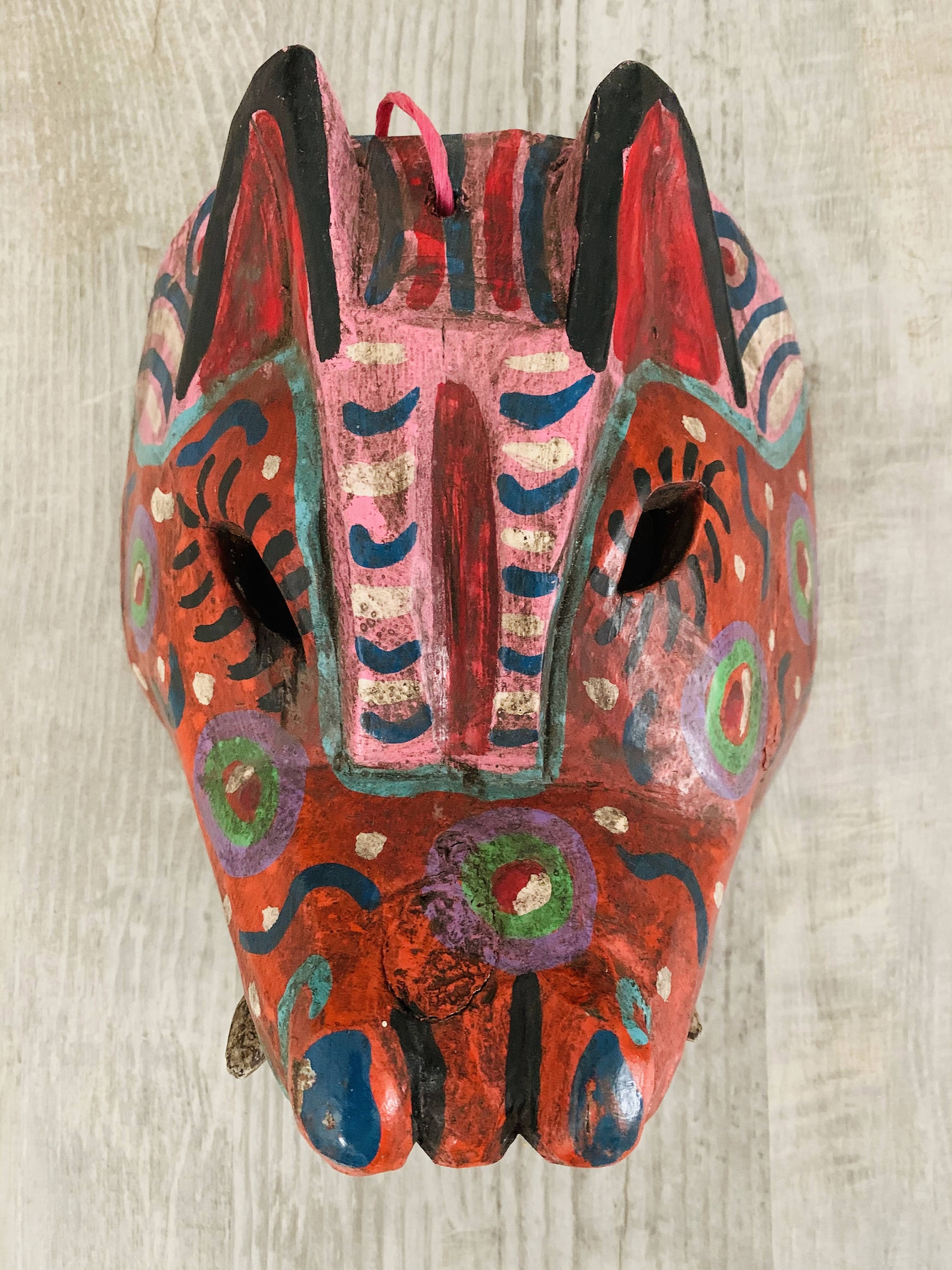Happy Hunter Wild Boar Wooden Mask / Guatemalan / Vintage / - Etsy UK