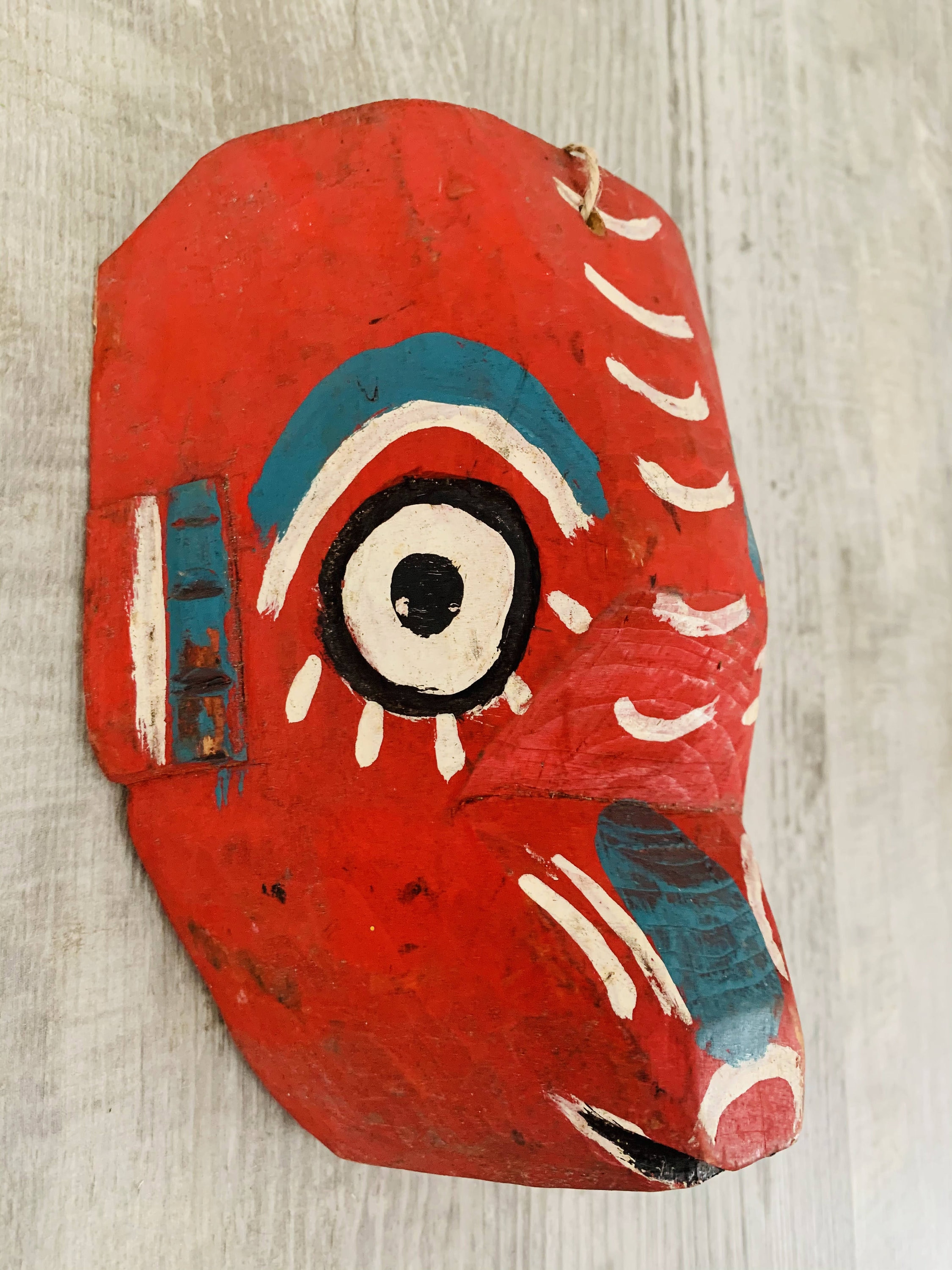 Red Howler Monkey Wooden Mask / Guatemalan / Vintage / Mayan Art / Hand ...