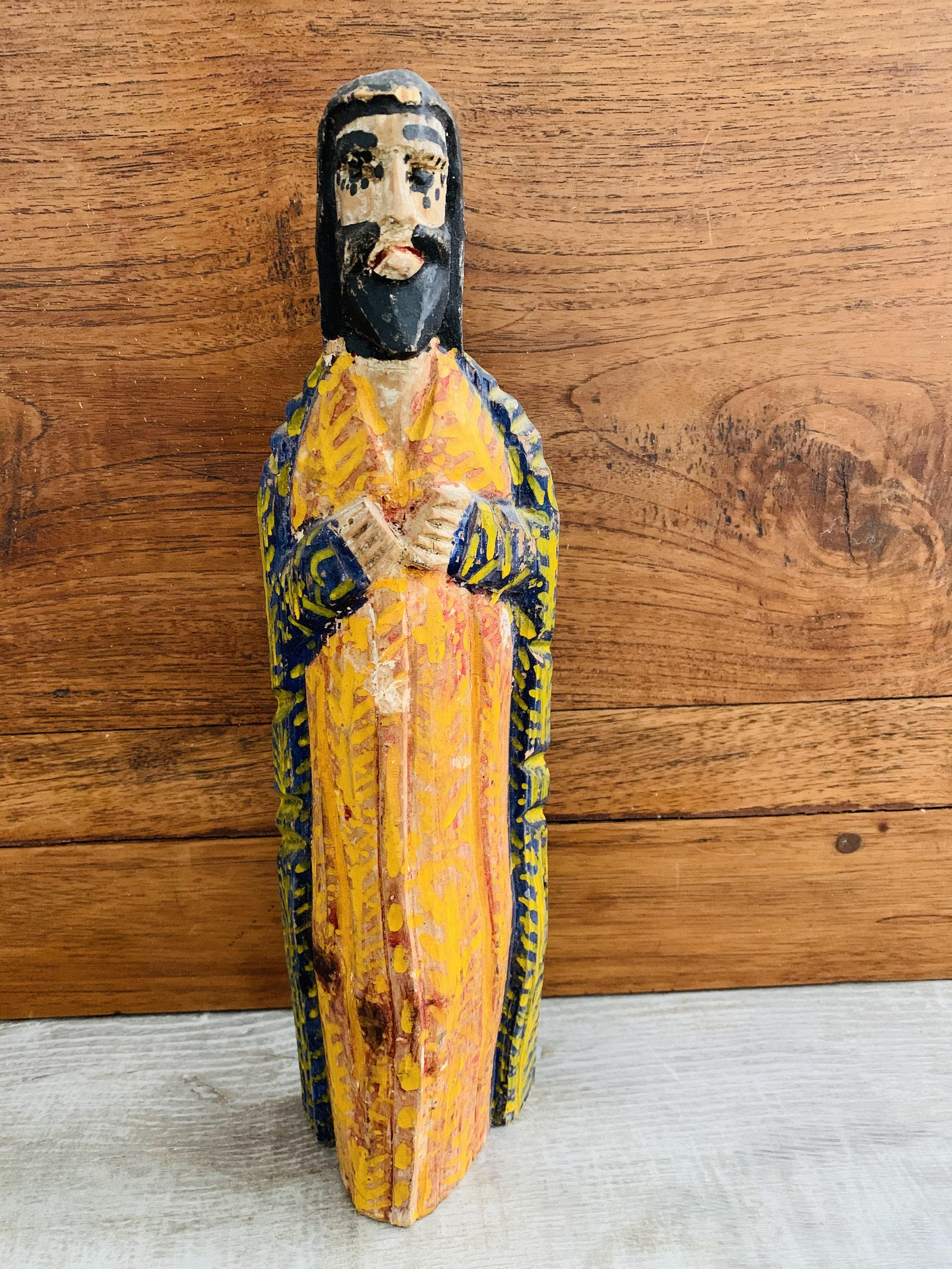 Apostle Santo Statue / Guatemalan / Vintage / Mayan Art / Saints / Hand ...