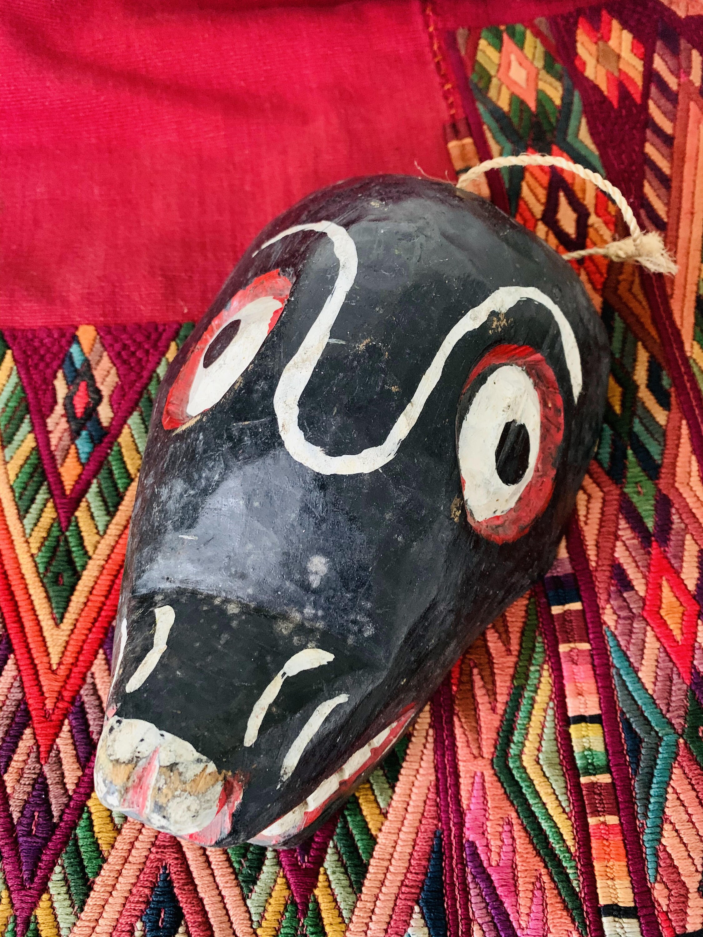 Wild Monkey Wooden Mask / Guatemalan / Vintage / Mayan Art / Hand ...