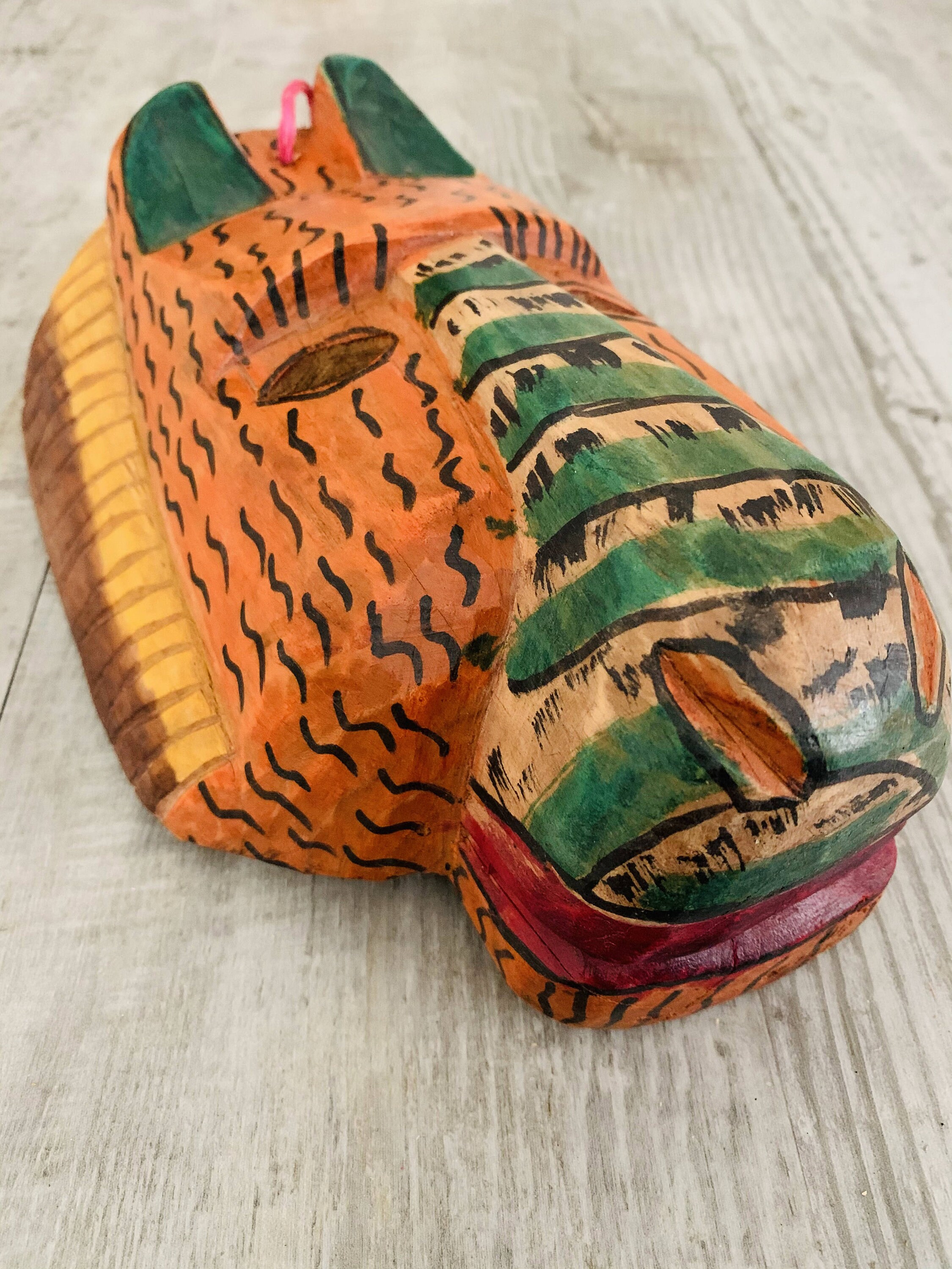 Chill Tiger Mask / Guatemalan / Vintage / Mayan Art / Hand - Etsy UK