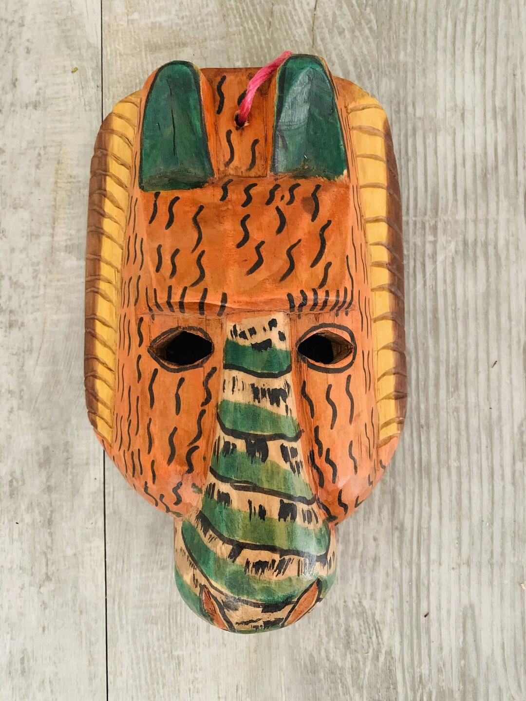 Chill Tiger Mask / Guatemalan / Vintage / Mayan Art / Hand - Etsy UK