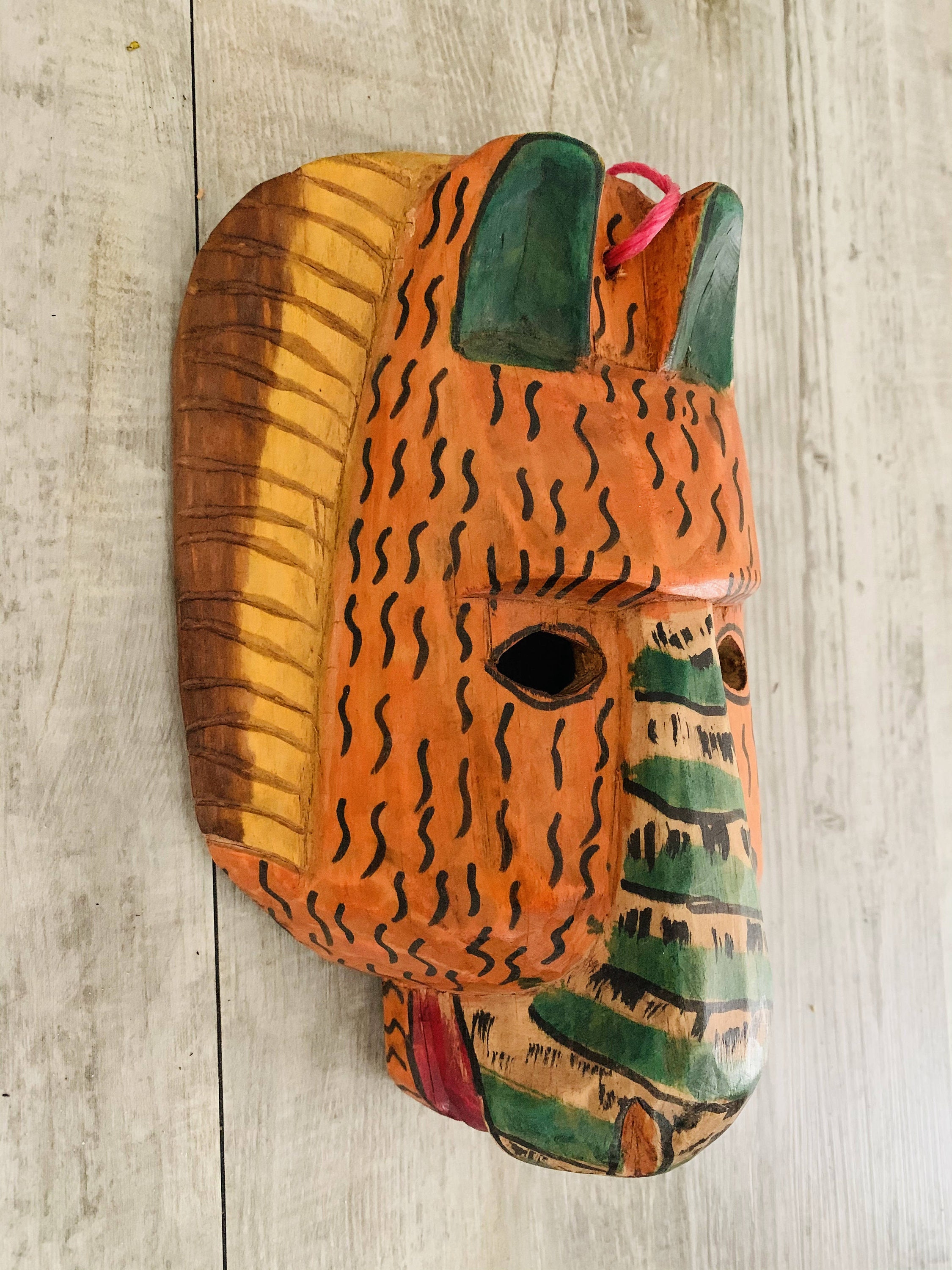 Chill Tiger Mask / Guatemalan / Vintage / Mayan Art / Hand - Etsy UK