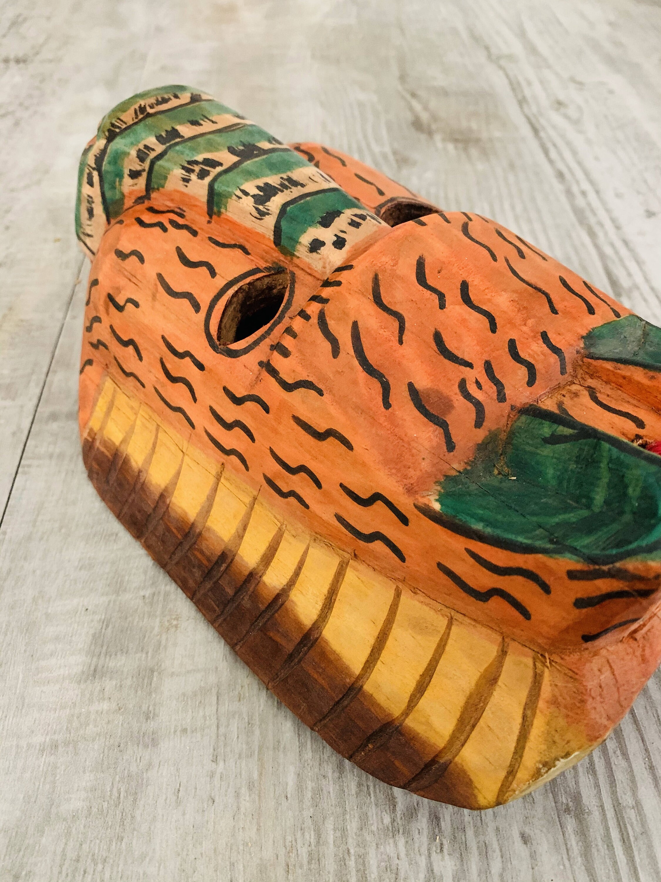 Chill Tiger Mask / Guatemalan / Vintage / Mayan Art / Hand - Etsy UK