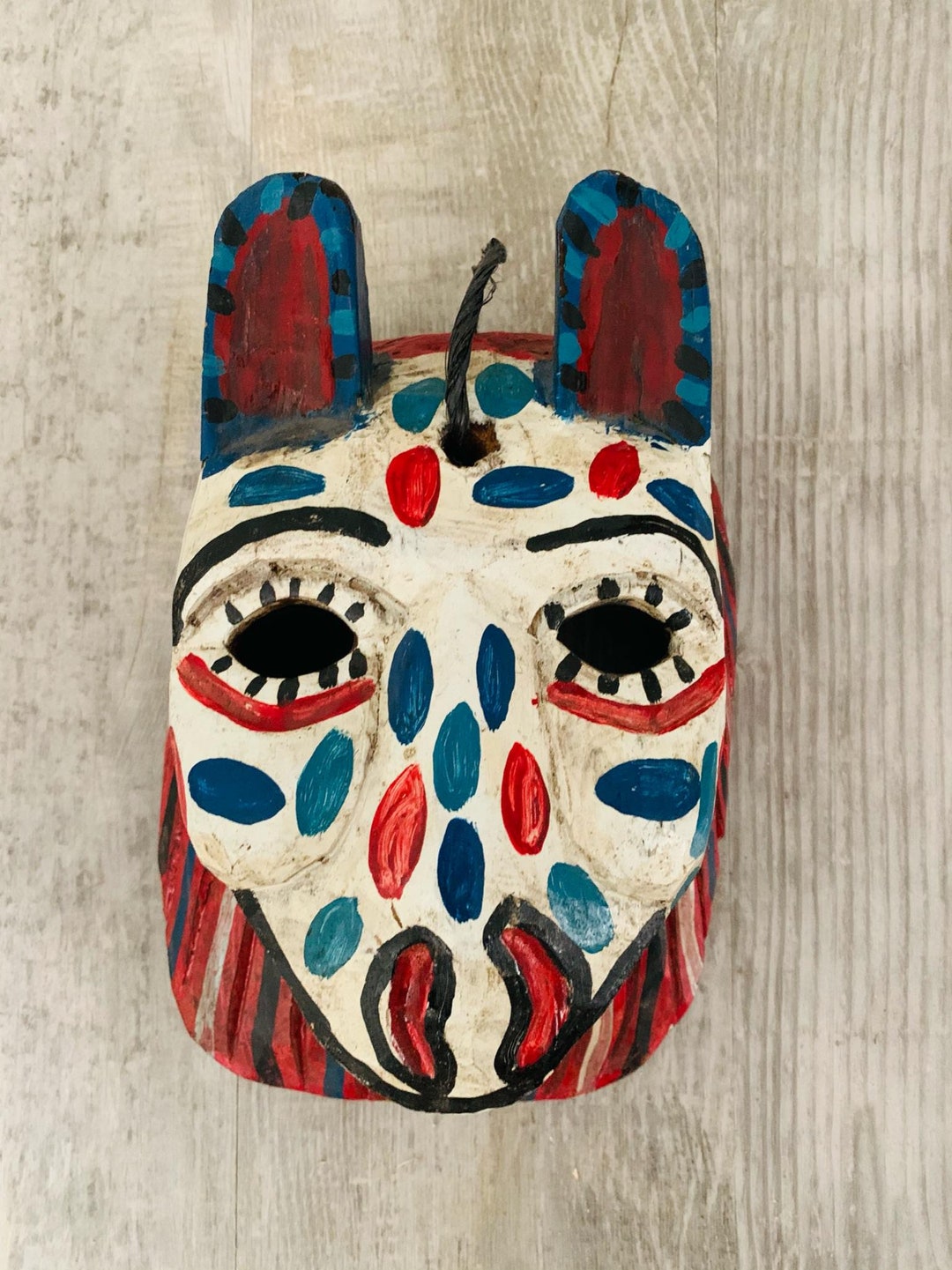 Lovely Llama Wooden Mask / Guatemalan / Vintage / Mayan Art / Hand ...