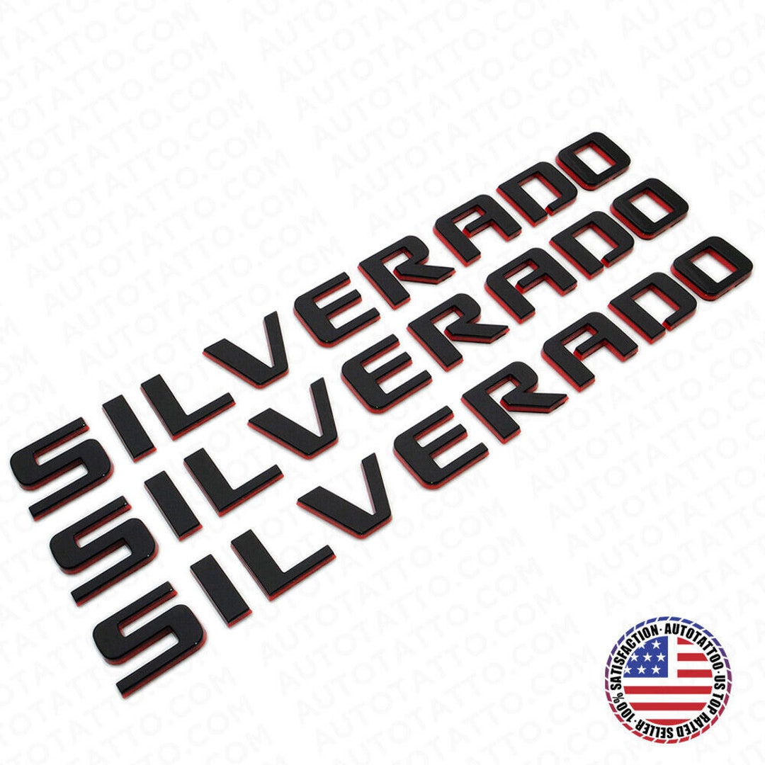 3x for Chevy Redline Silverado Fender Tailgate Logo Nameplates Letter ...