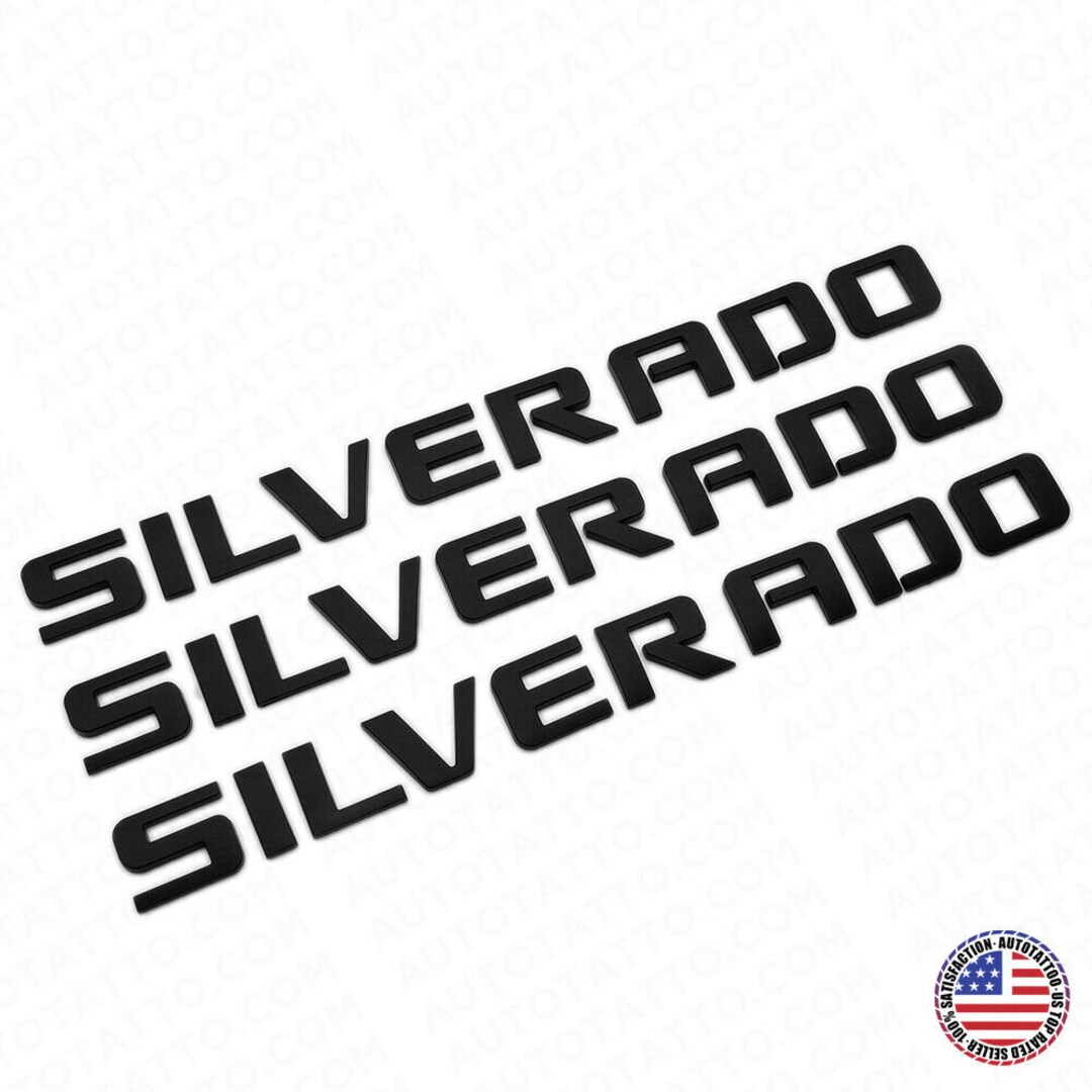 3x Chevy Silverado Fender Tailgate Logo Nameplates Letter 3D Emblem Z71 ...