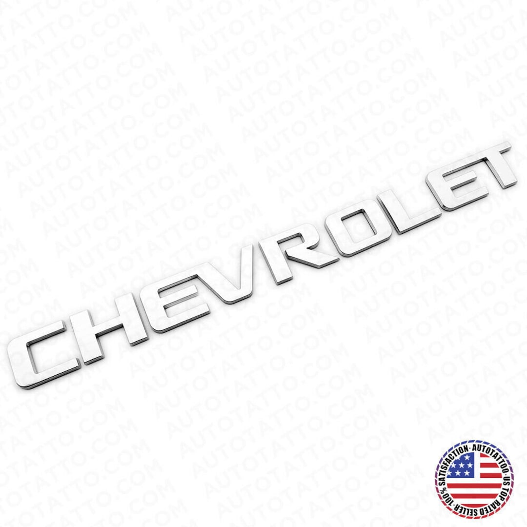 Chevy Chevrolet Truck Lifgate Letter Badge Logo Emblem Chrome Large ...
