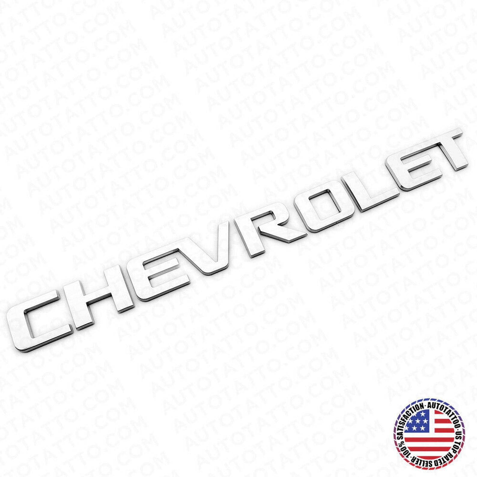 Chevy Chevrolet Truck Lifgate Letter Badge Logo Emblem Chrome Large ...