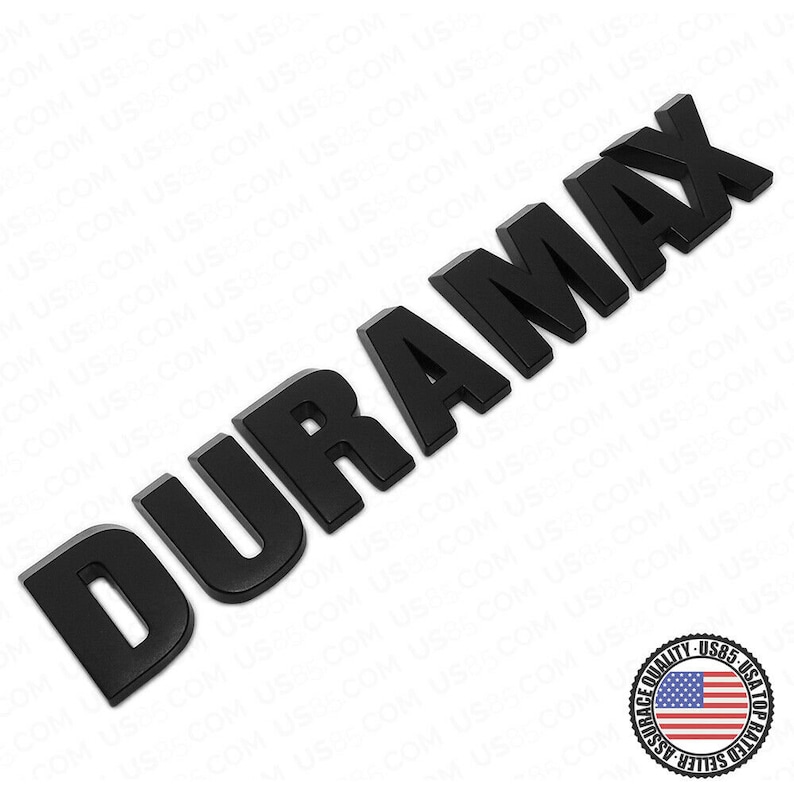 Black Chevy Silverado 1500 Duramax Hood Letter Logo Emblem Badge Trucks ...